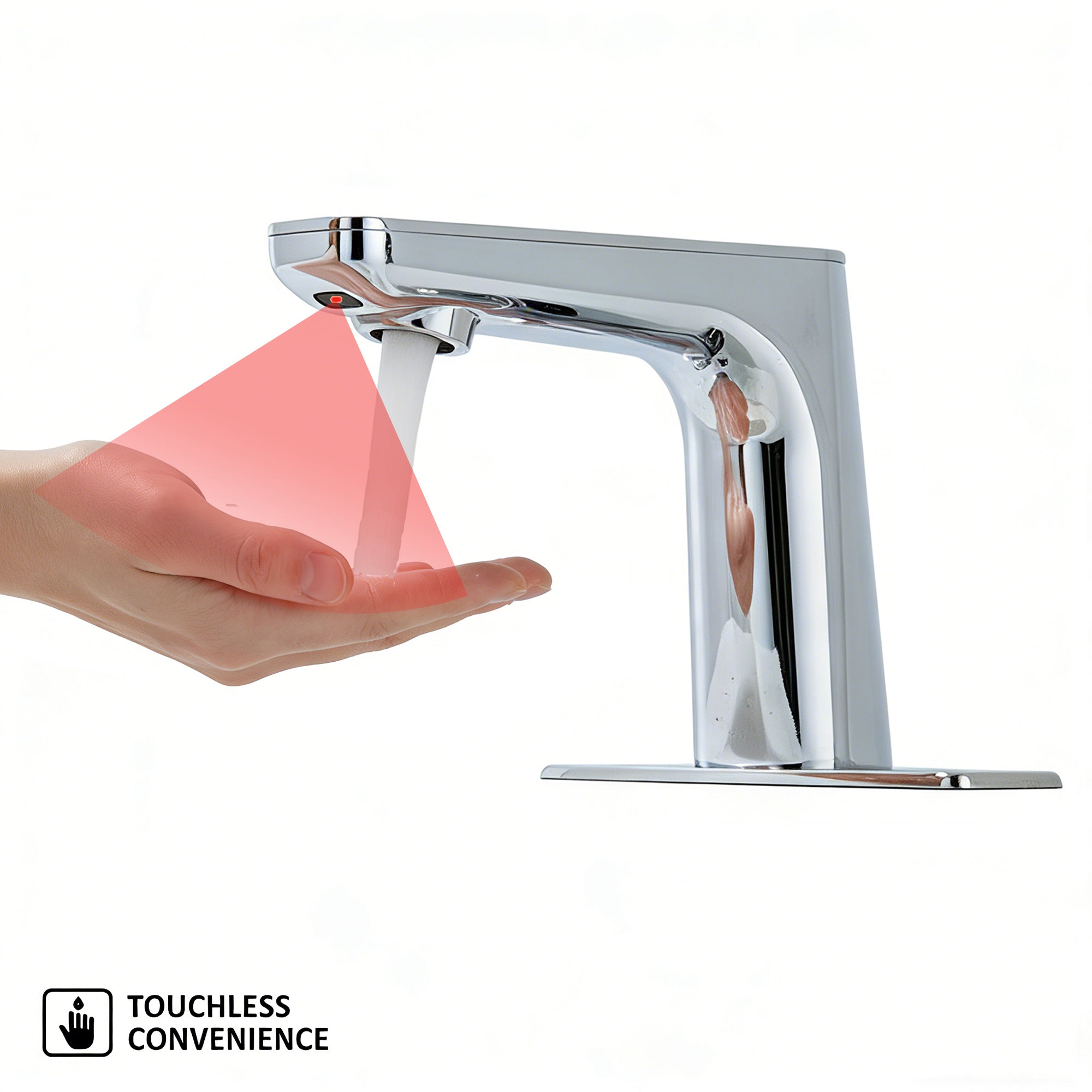 Touchless Sensor Faucet for Bathroom Sink, Infrared Automatic Water Di ...